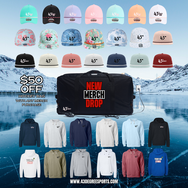43° Hockey Apparel Drop | Fresh Gear + $50 Off Any Hockey Bag